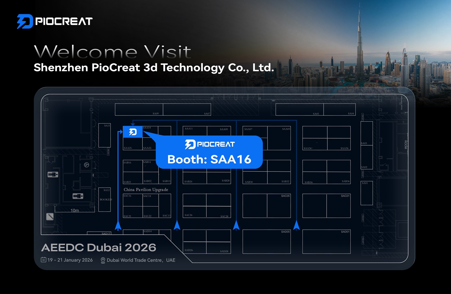 AEEDC Dubai 2026 - PioCreat 3D